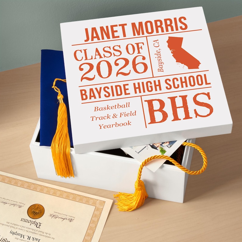 Personalized Keepsake Box - for Graduation - Class of 2026 - Custom ...