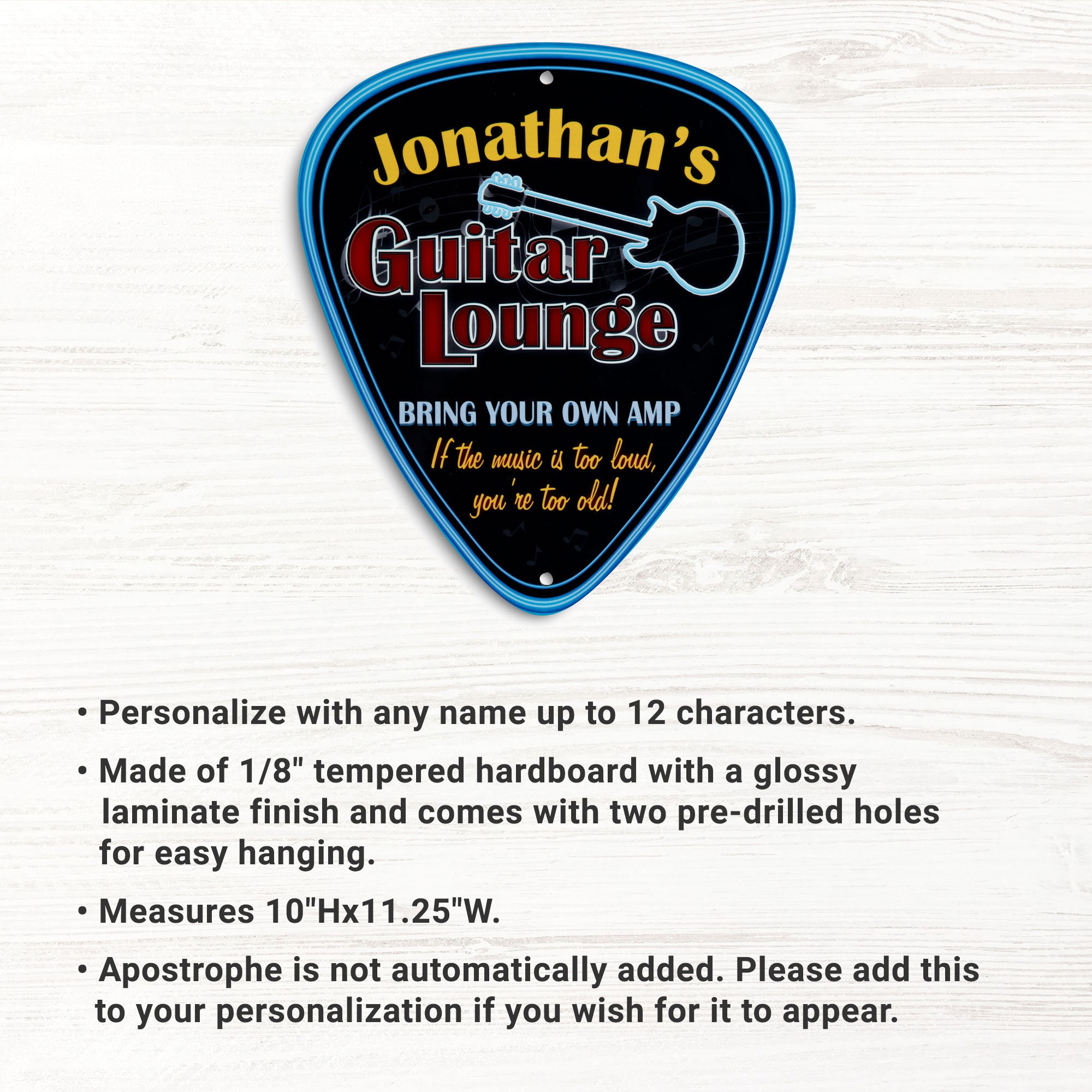 Personalized Decorative Guitar Lounge Sign Gift for Music - Etsy