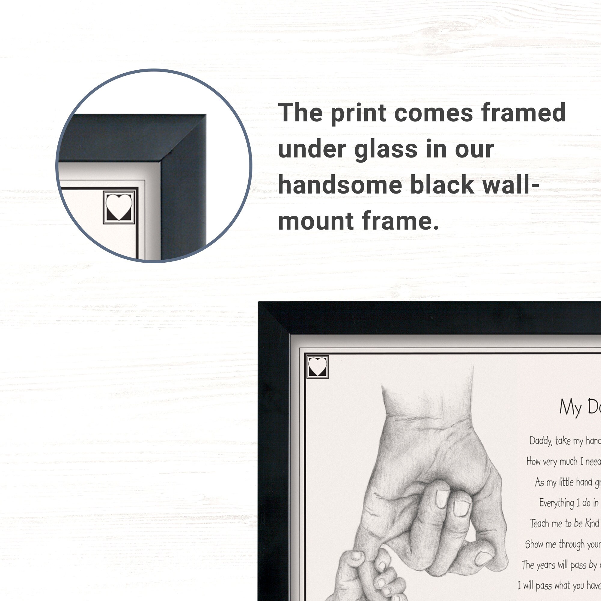 Personalized Framed Print - for Dad - for Grandpa - My Daddy’s Hand ...