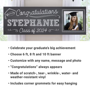 Personalized Graduation Banner Graduation Party Decorations ...