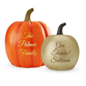 Personalized Open Text Light up Pumpkin - Customize With Any Message ...