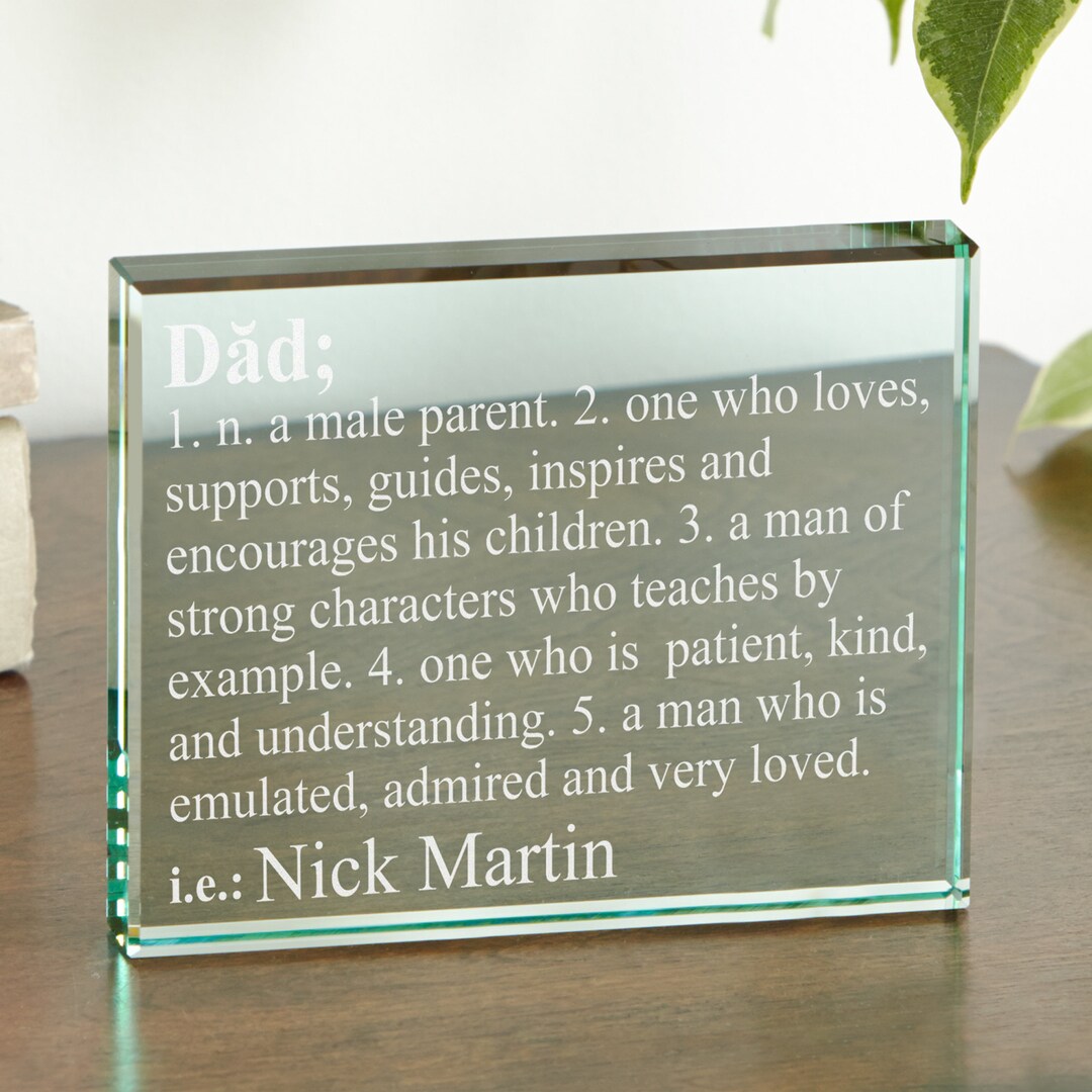 Personalized Definition Glass Block - Define Dad, Grandpa or Great ...