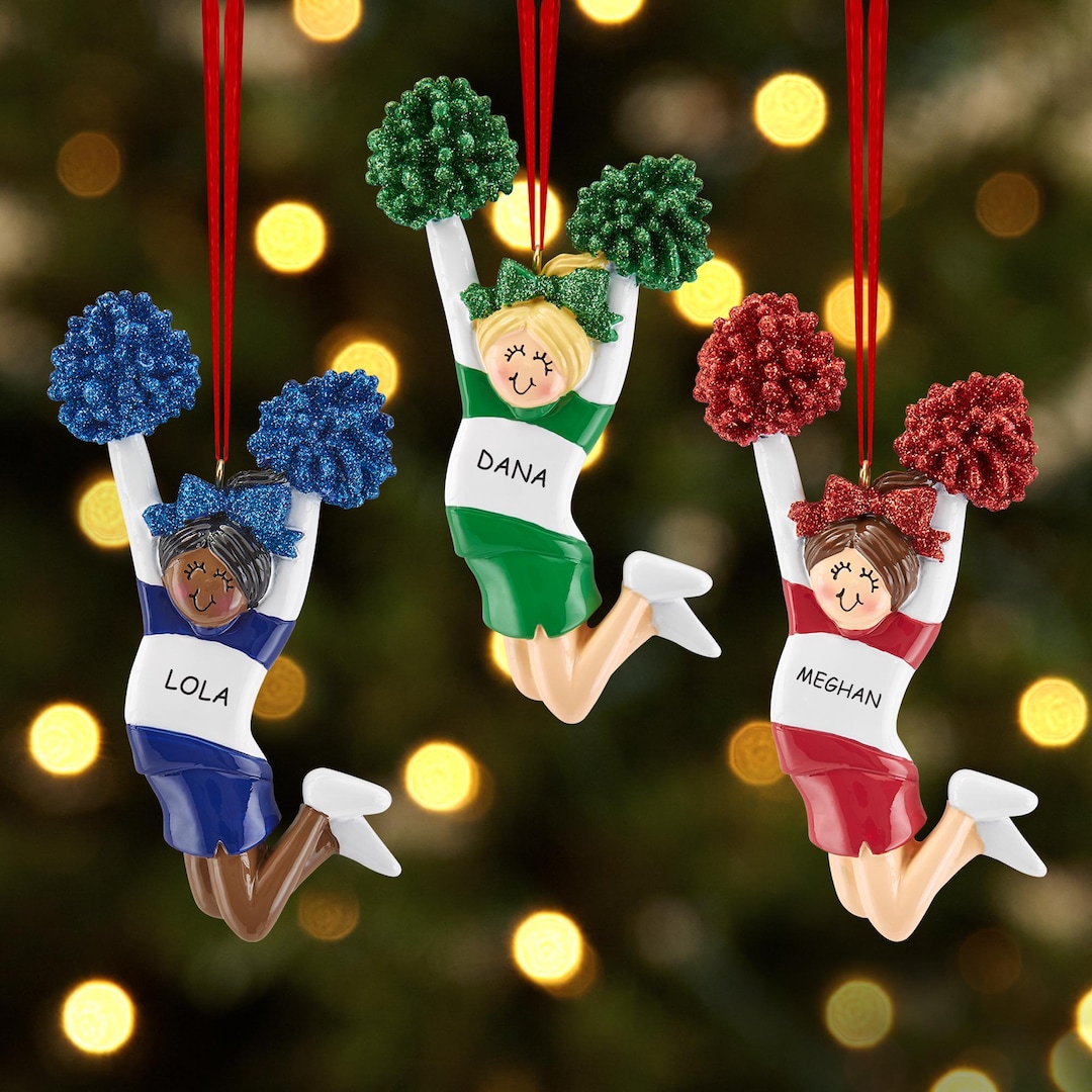 Personalized Cheer Ornament - Christmas Tree Ornament - Holiday Décor ...