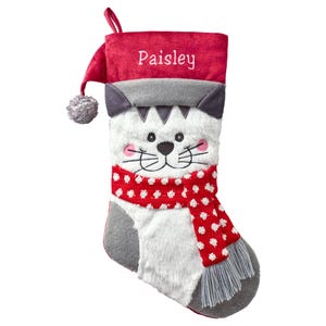 Personalized Furry Friends Christmas Stockings - Holiday Décor - Plush ...