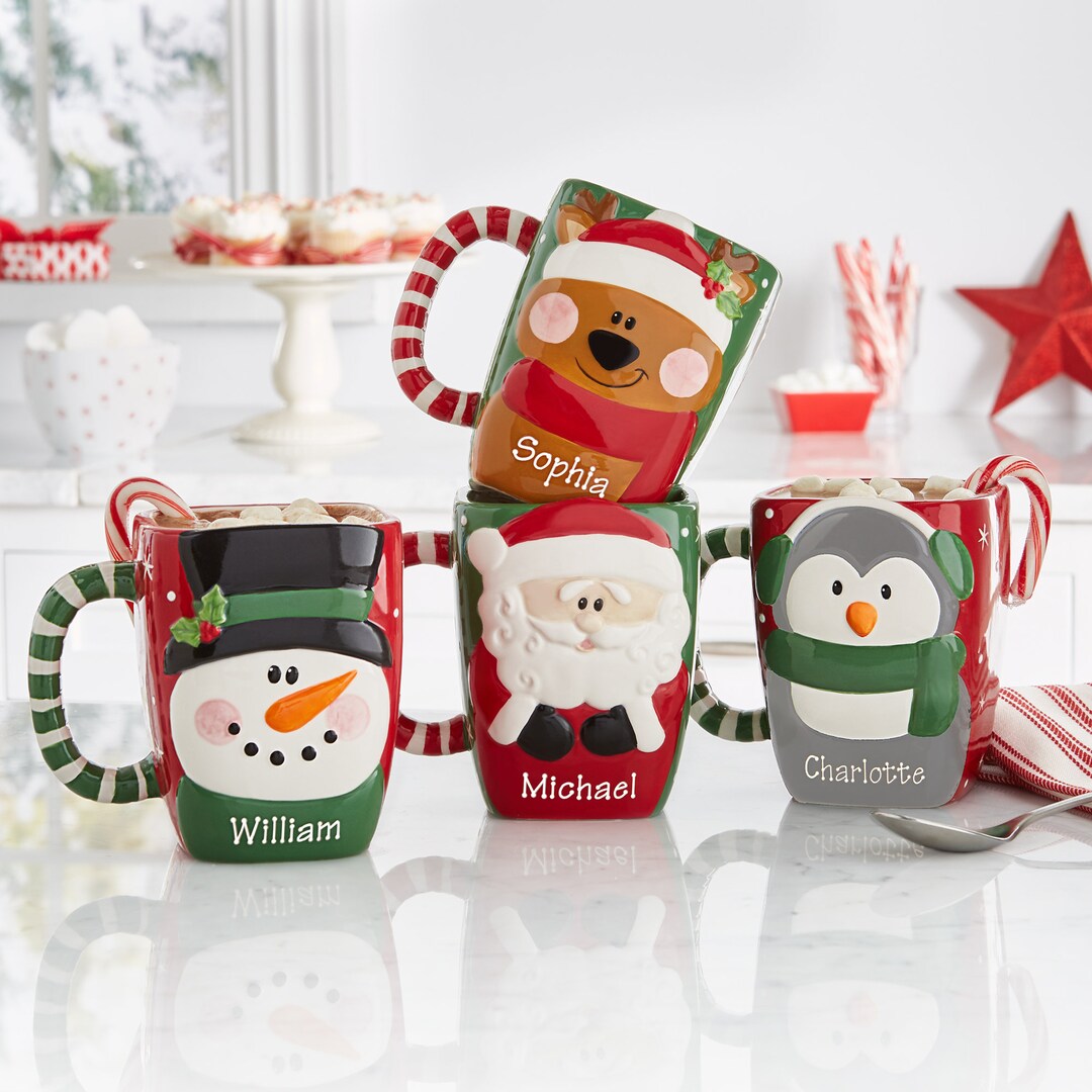 Personalized Christmas Characters Mug - Coffee Mug – Holiday Décor ...