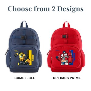 Personalized TRANSFORMERS Back to School Backpack Kids School Bag Book ...