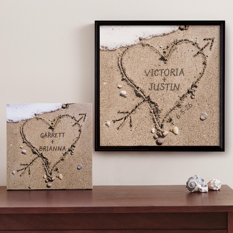 Beach Heart in Sand Art - Etsy