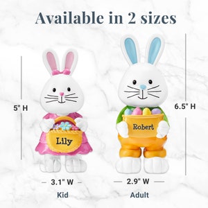 Personalized Easter Décor - Bunny Family Resin Figurines - 10 Styles ...