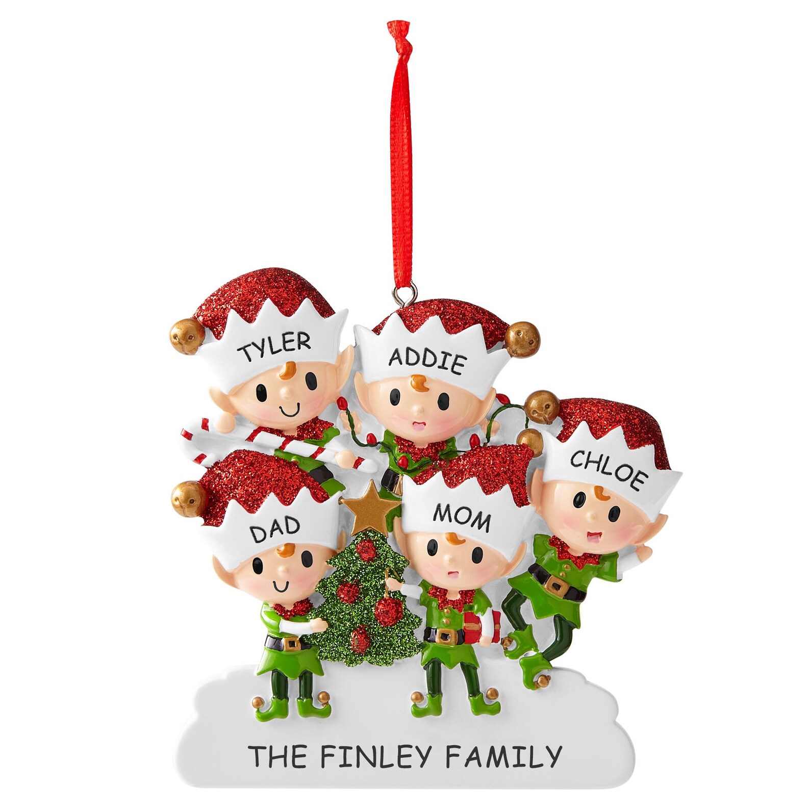 Personalized Christmas Ornament - Elf Family Ornament - Elf Couple ...