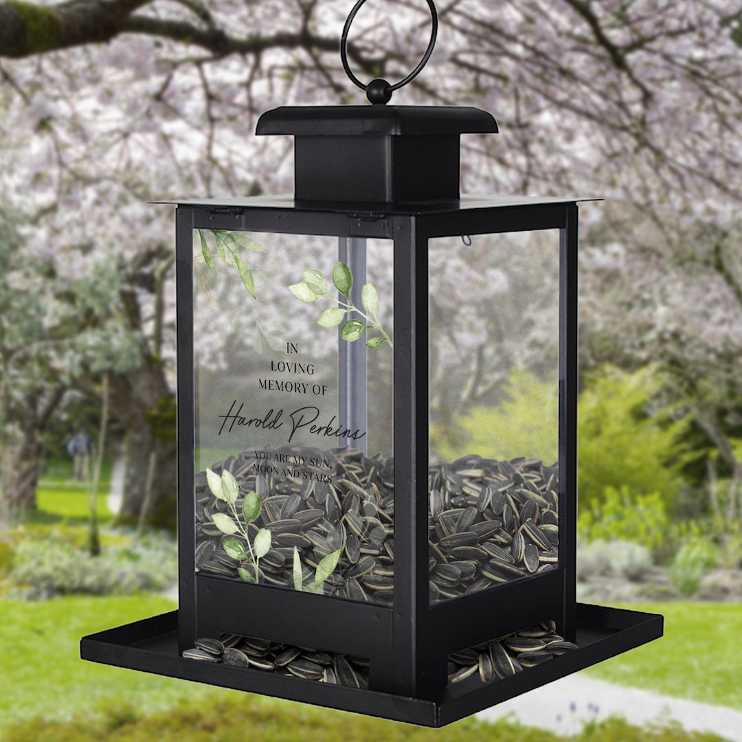 Personalized Memorial Bird Feeder - Evergreen - in Sympathy ...