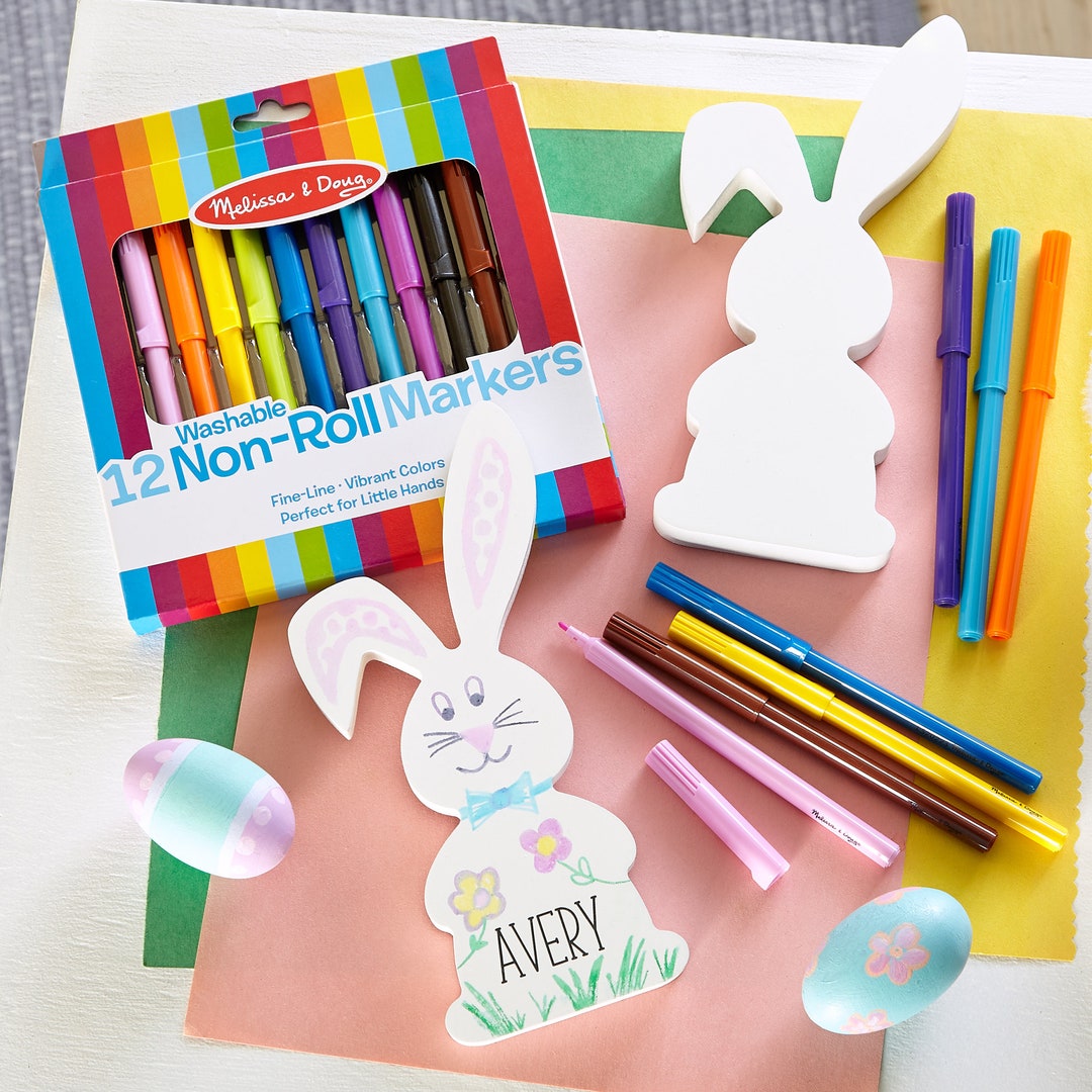 Personalized Color Your Own Bunny Wooden Easter Bunny Easter Craft for ...