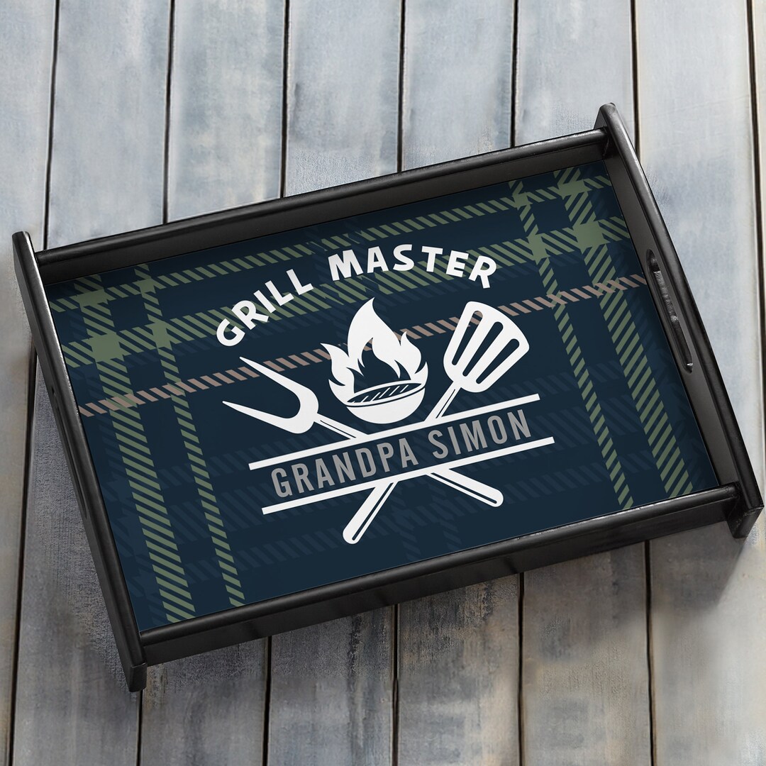 Personalized Serving Tray - BBQ Tray - BBQ Accessory - Grill Accessory ...