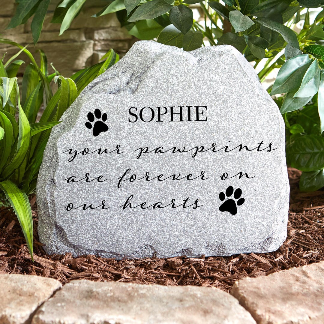Personalized Pet Memorial Garden Stone - Sympathy - Standing Dog ...