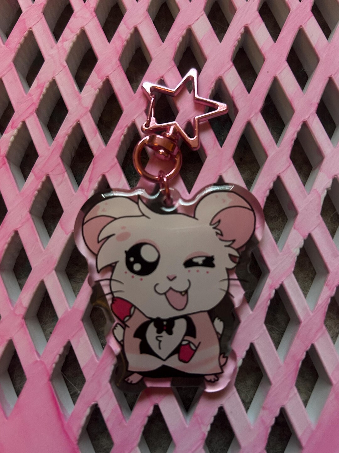 GONE FOREVER! Angel Dust Hazbin Hotel X Hamtaro Collab Keychain - Etsy