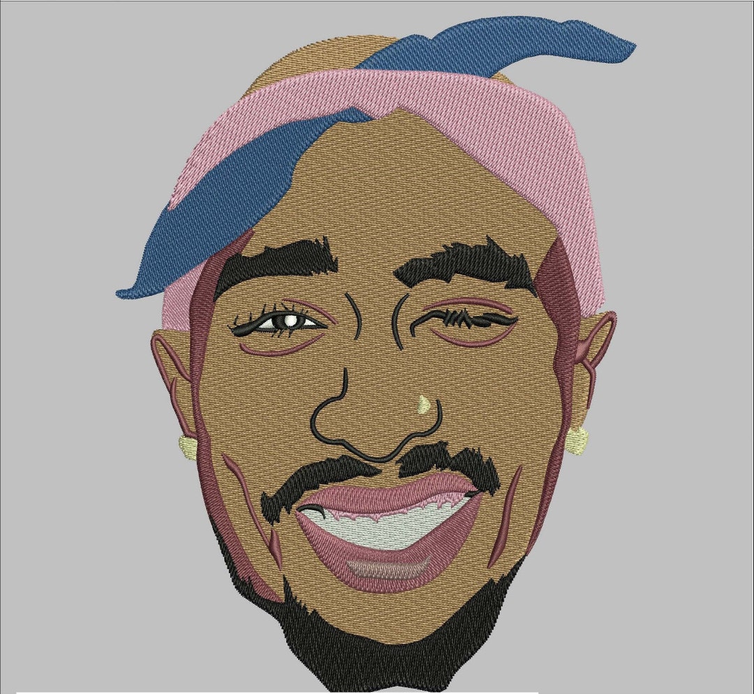 Tupac Embroidery Downloadable - Etsy