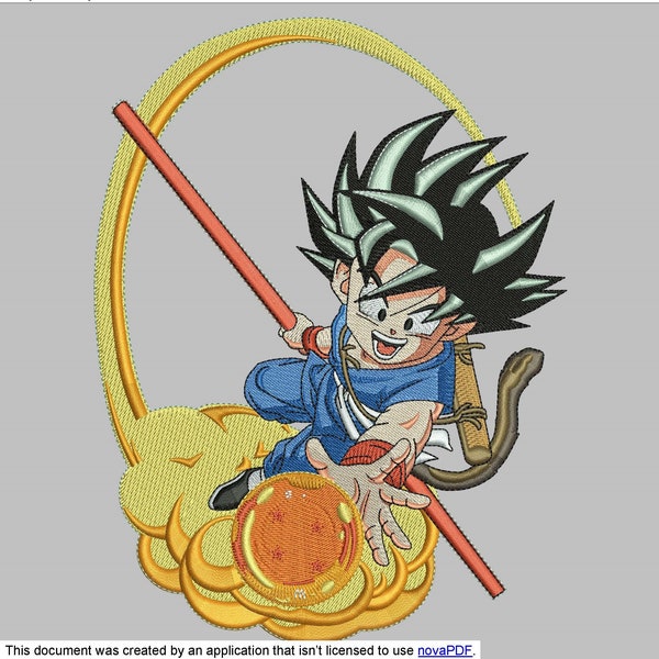 Dragon Ball Z Embroidery Design - Etsy