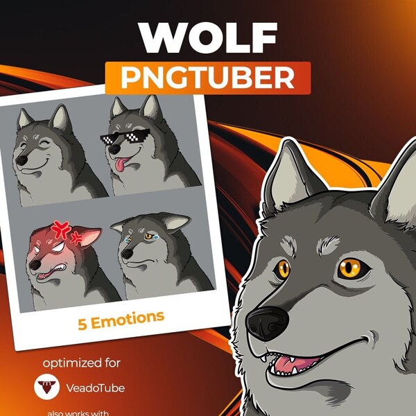 Wolf Twitch Streamer Model - Etsy