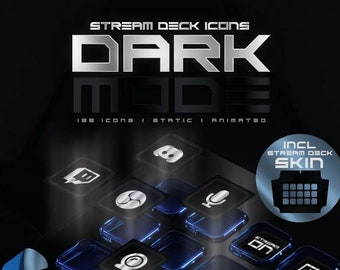 STREAM DECK ICONS Black and White Streamer Twitch - Etsy