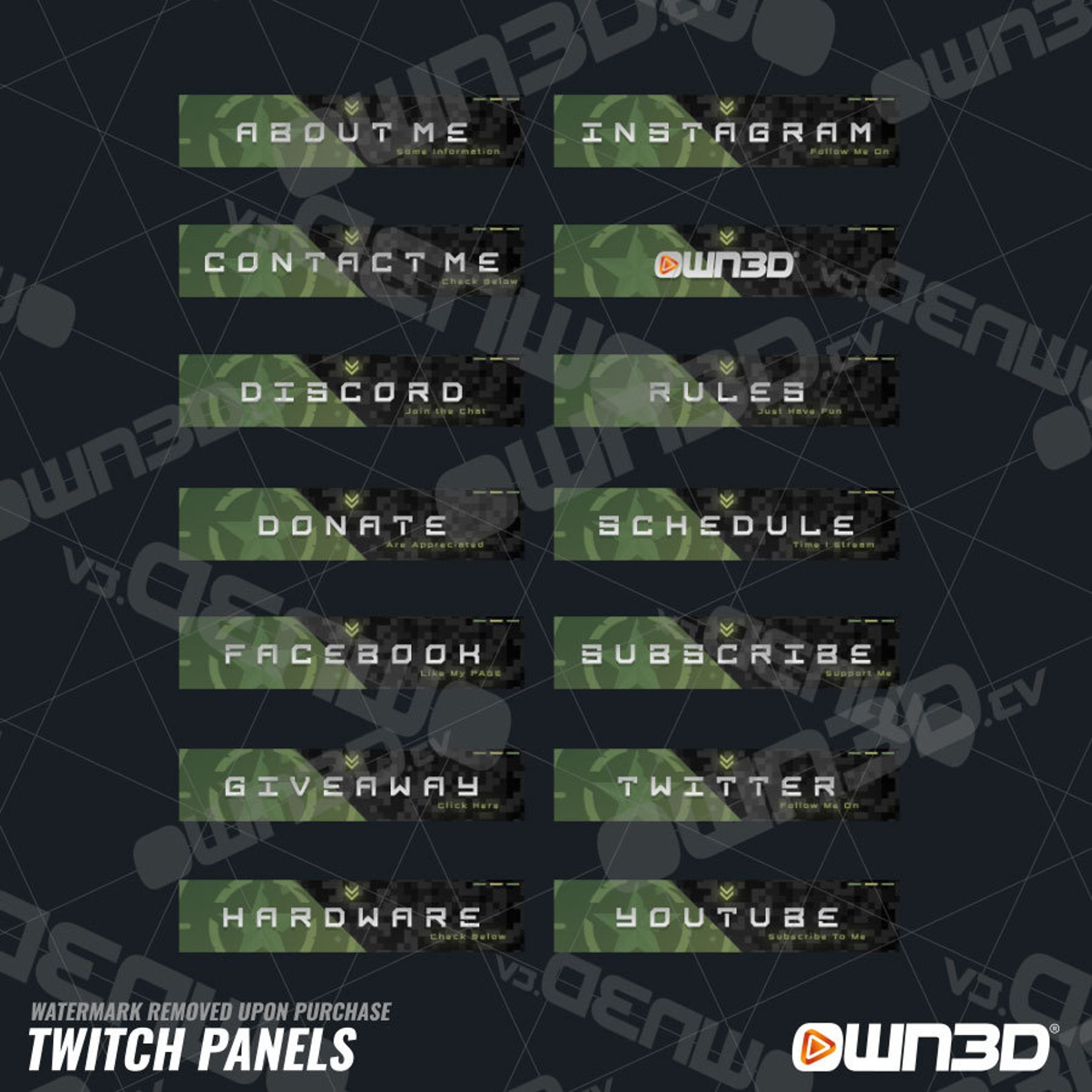 Animated Twitch Overlay Package Army [twitch | Kick | Youtube] - Etsy