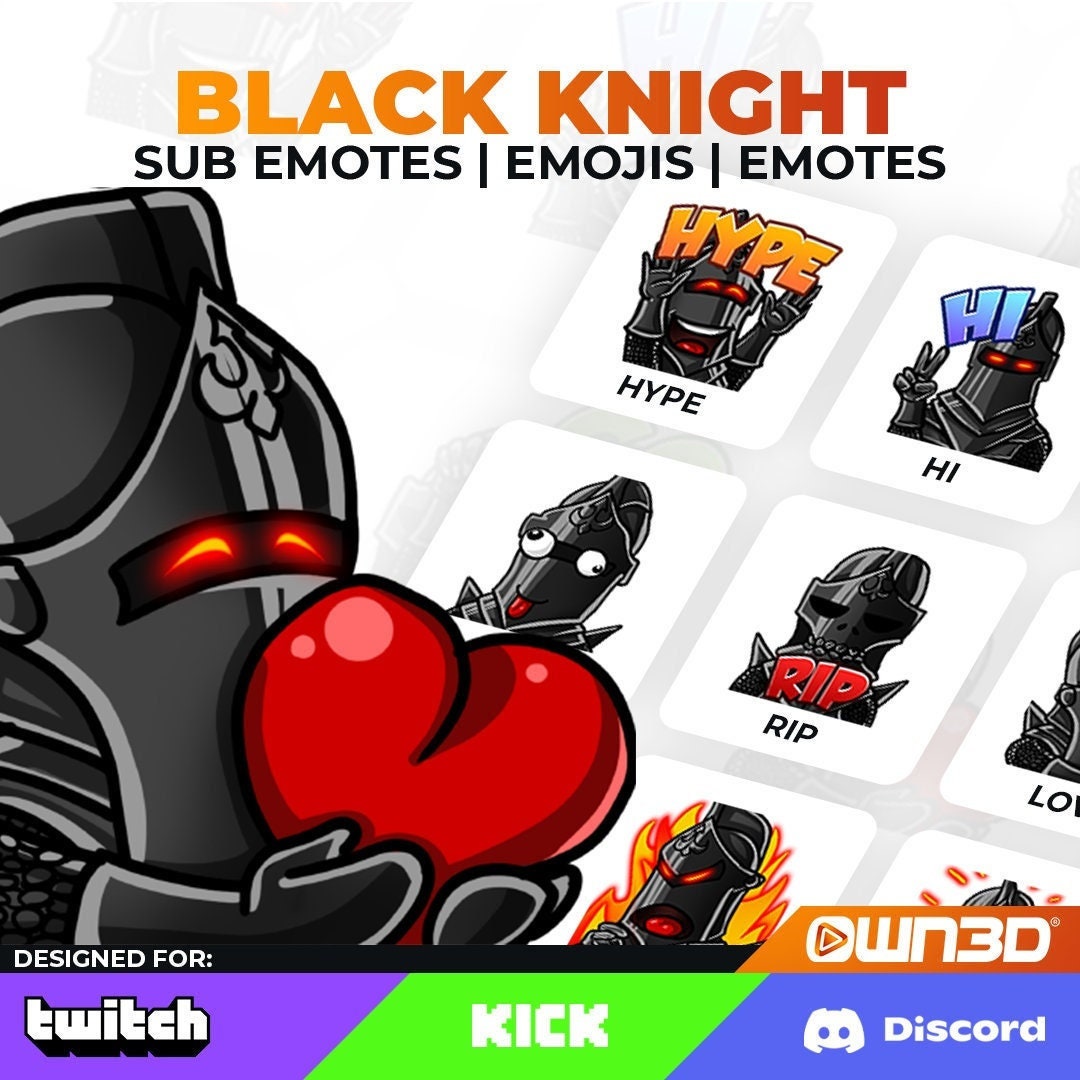 Black Knight Animated Sub Emotes - 8 Pack [twitch | Kick | Discord] - Etsy
