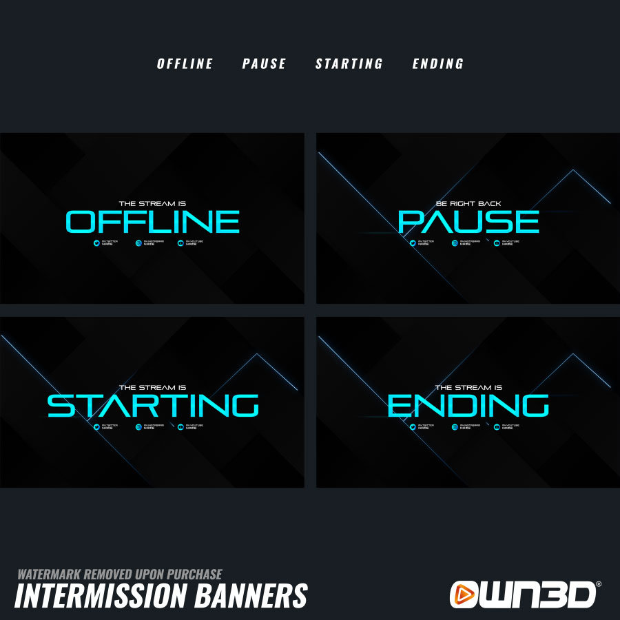 Animated Stream Overlay Package Clarity twitch Kick - Etsy
