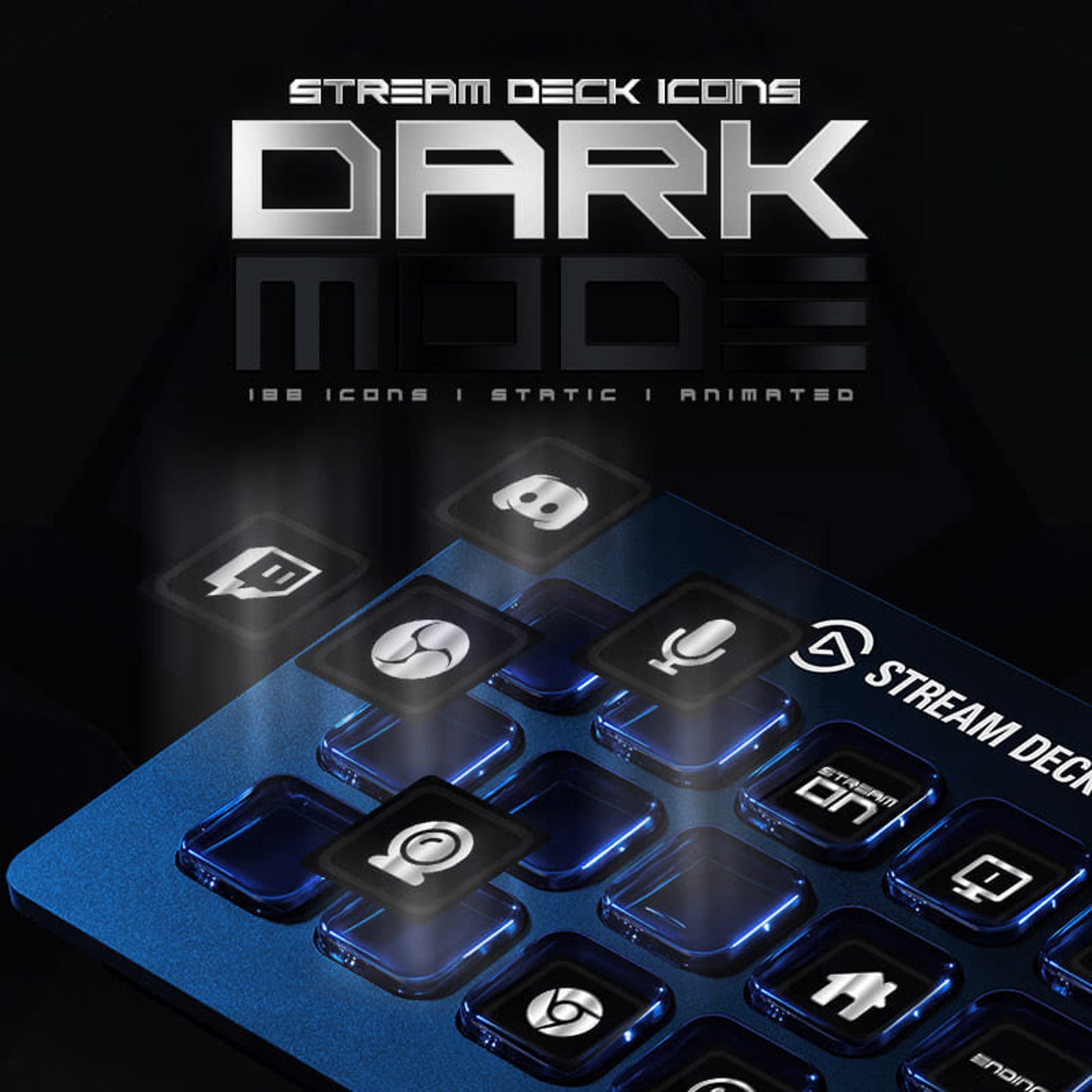 Darkmode Stream Deck Icons - Etsy Canada