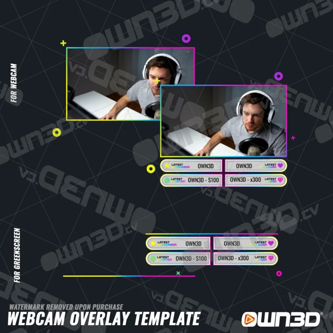Chromatic Webcam Overlay / Animated Cam Template - Etsy