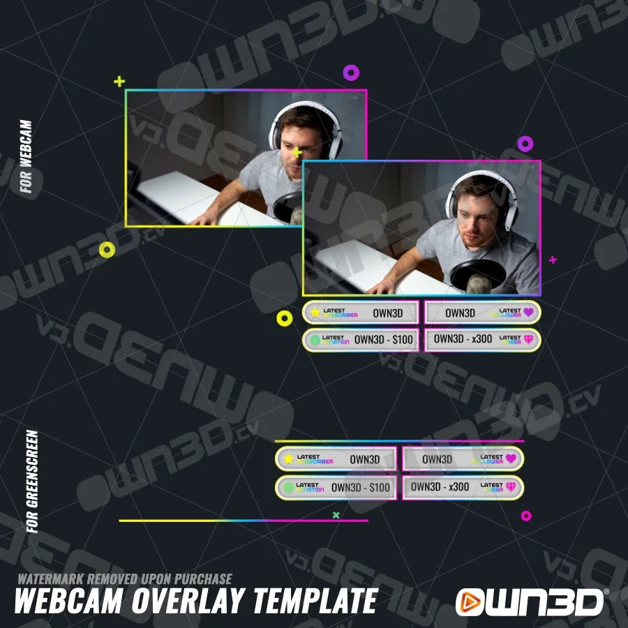 Chromatic Webcam Overlay / Animated Cam Template - Etsy