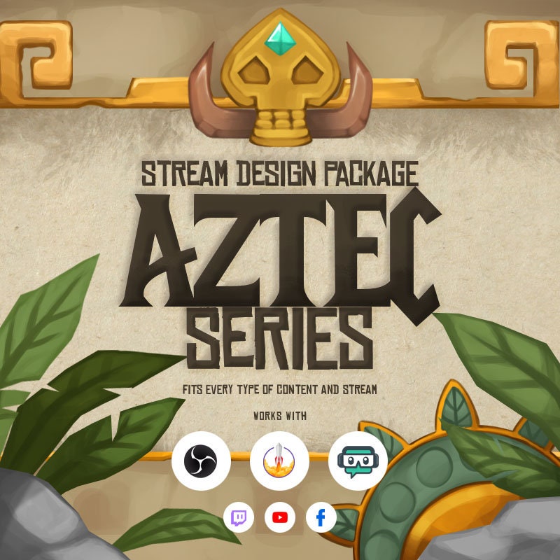 Animated Twitch Overlay Package Aztec [twitch | Kick | Youtube] - Etsy