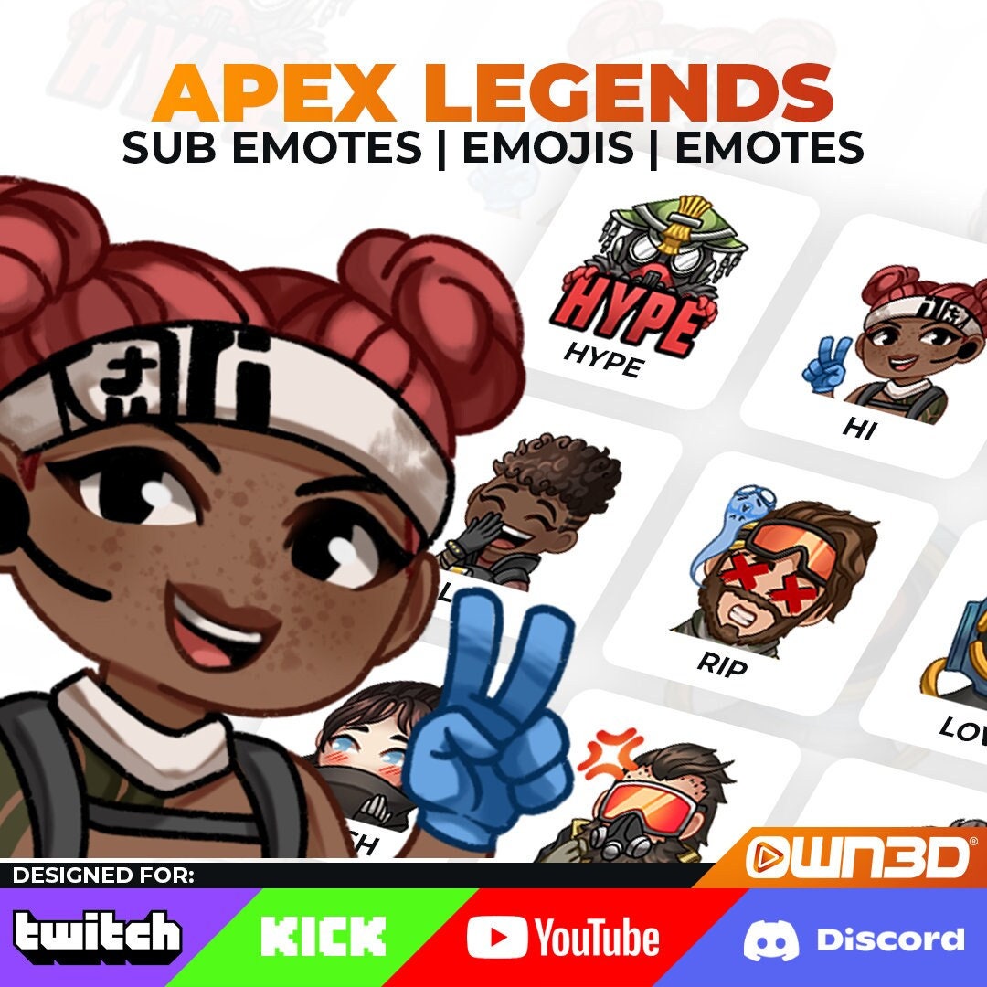Apex Legends Emotes - 8 Pack [twitch | Kick | Youtube | Discord] - Etsy