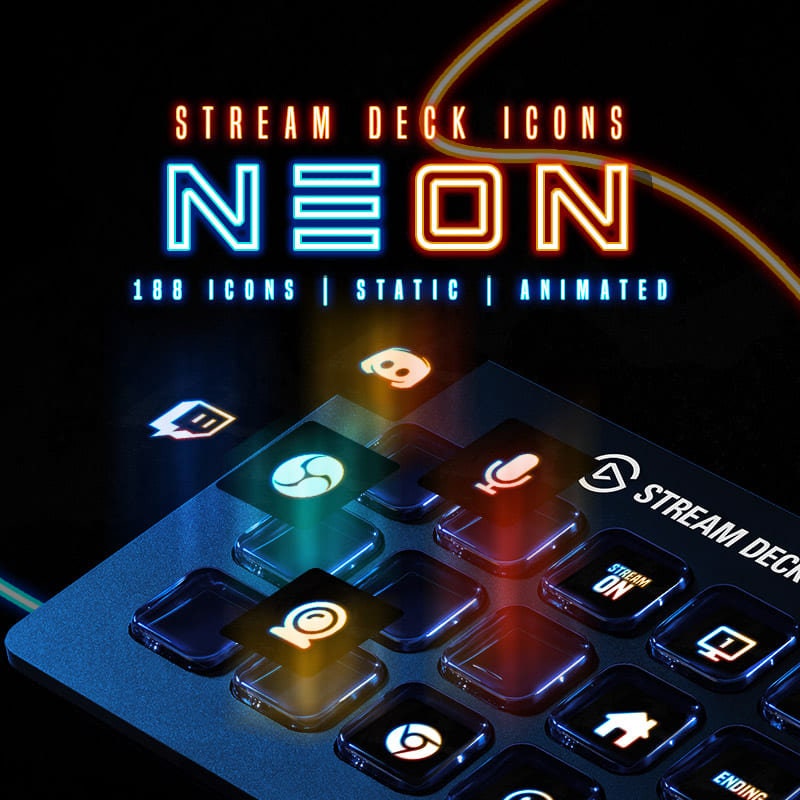 Neon Stream Deck Icons - Etsy