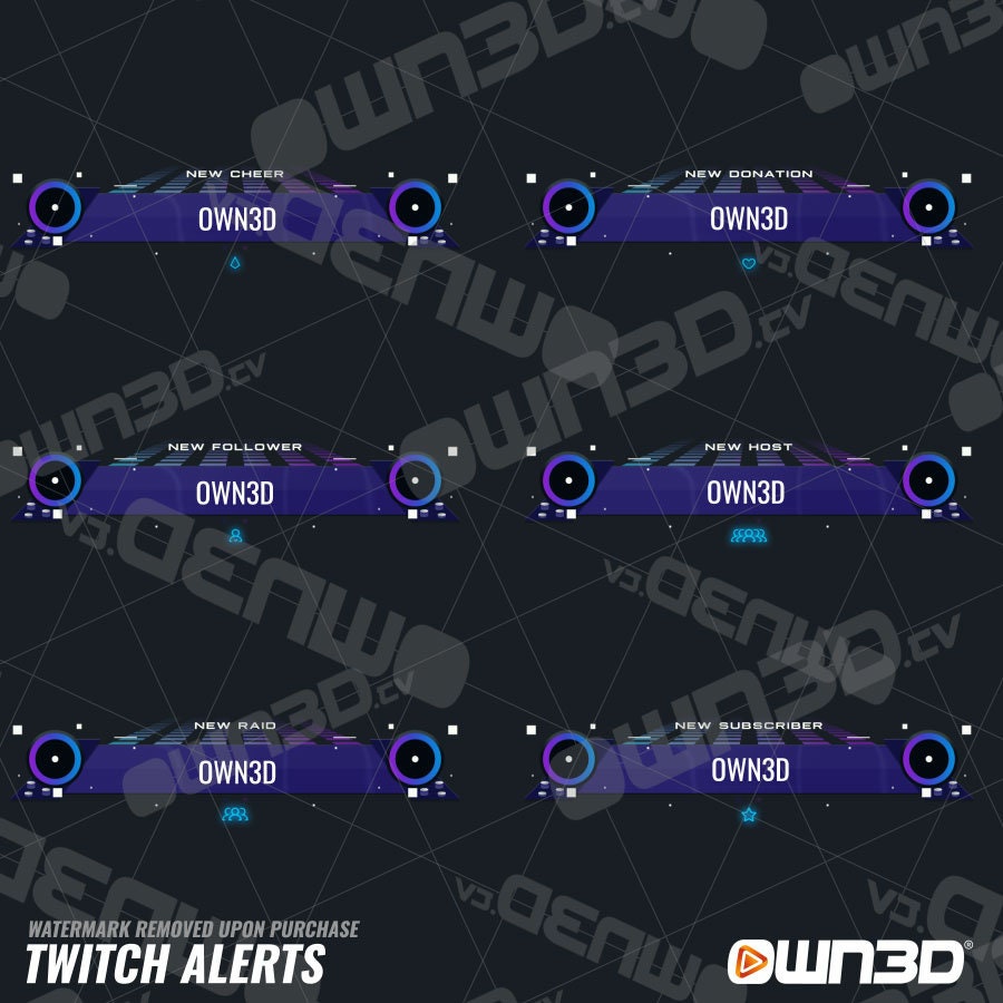 Animated Twitch Overlay Package DJ [twitch | Kick | Youtube] - Etsy