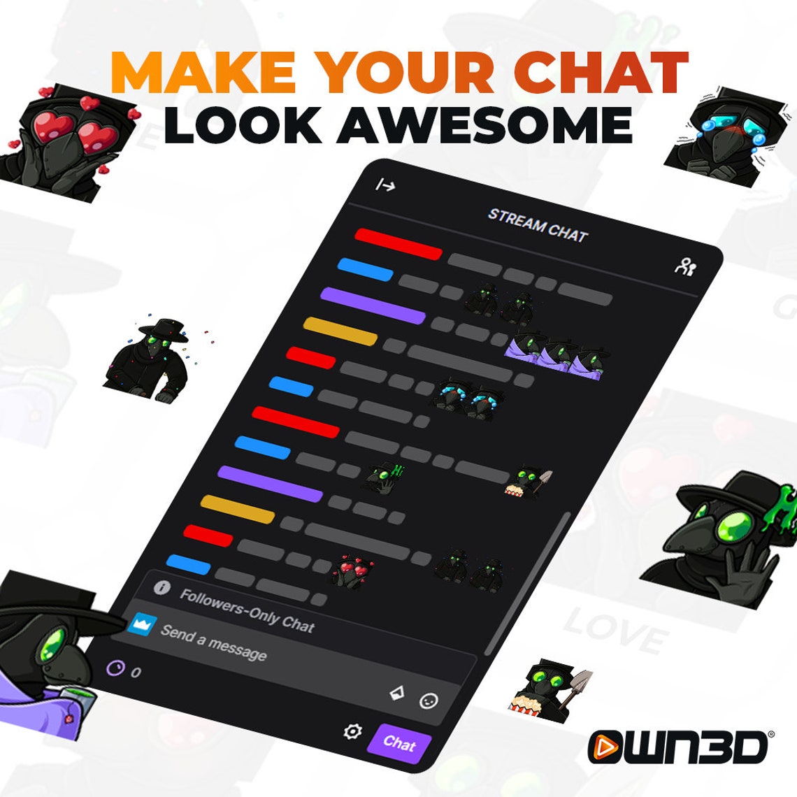 Plague Doc Animated Sub Emotes - 8 Pack [twitch | Kick | Discord] - Etsy