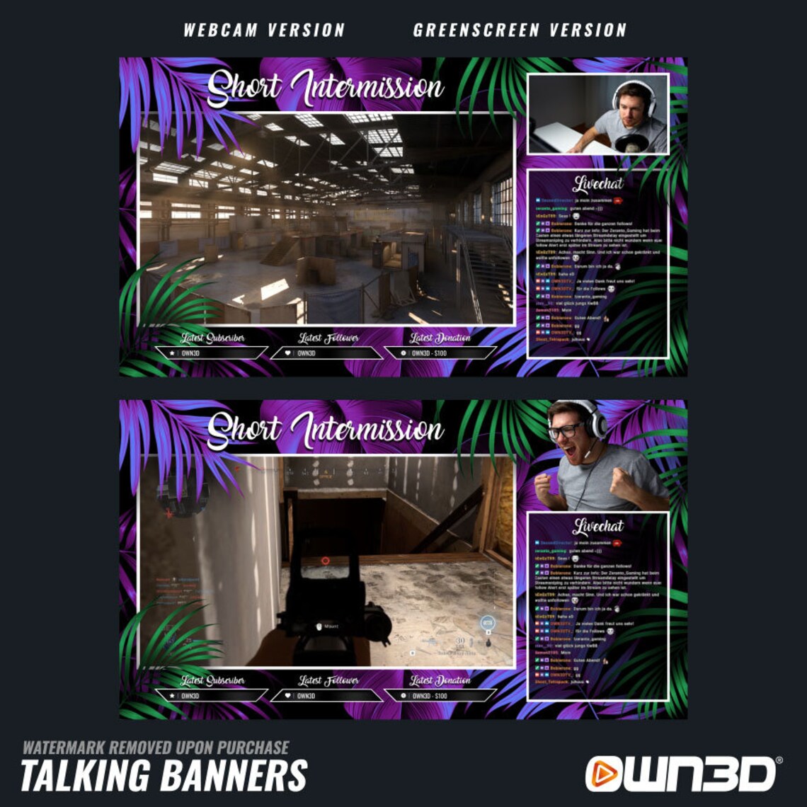 Animated Twitch Overlay Package Tropical - Etsy