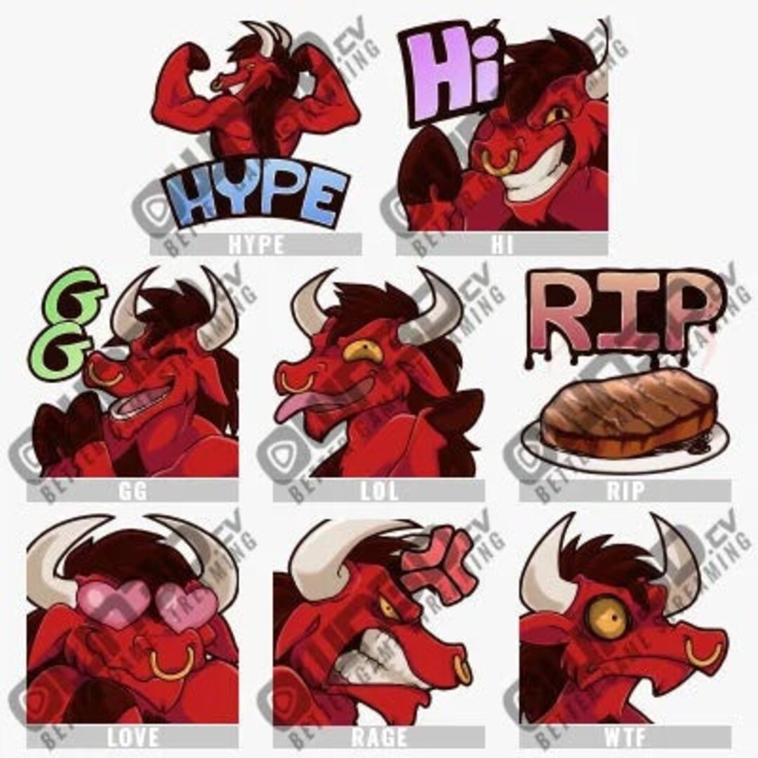 Red Bull Animated Sub Emotes 8 Pack - Etsy