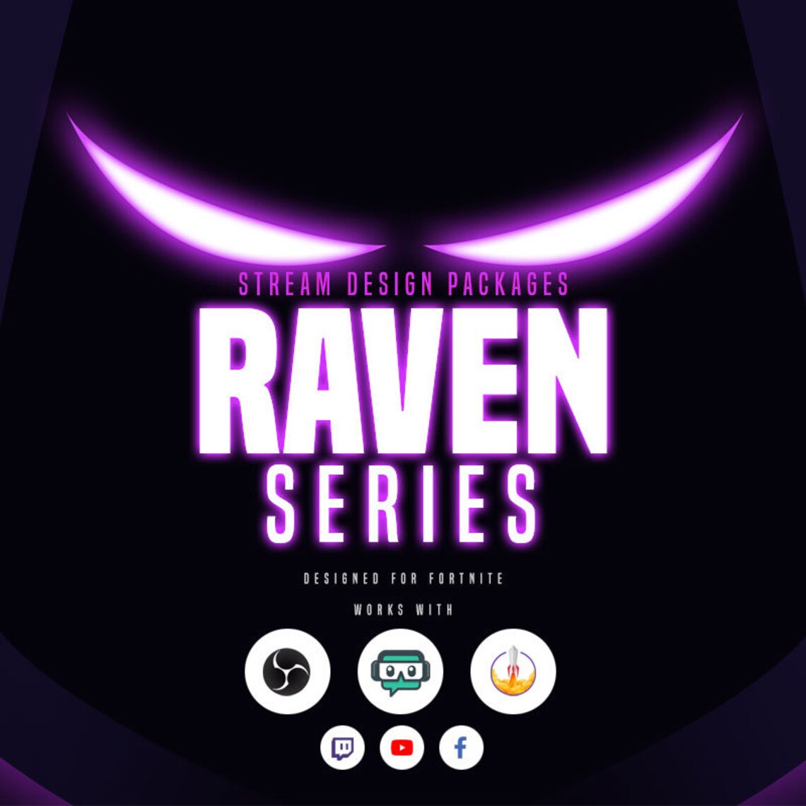 Animated Stream Overlay Package Raven [twitch | Kick | Youtube] - Etsy