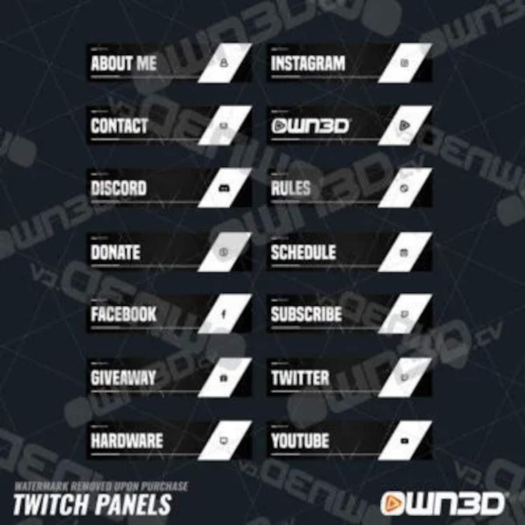 Minimal Premium Twitch Panels [twitch | Kick] - Etsy