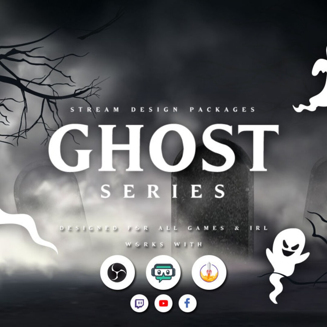 Animated Stream Overlay Package Ghost [twitch | Kick | Youtube] - Etsy