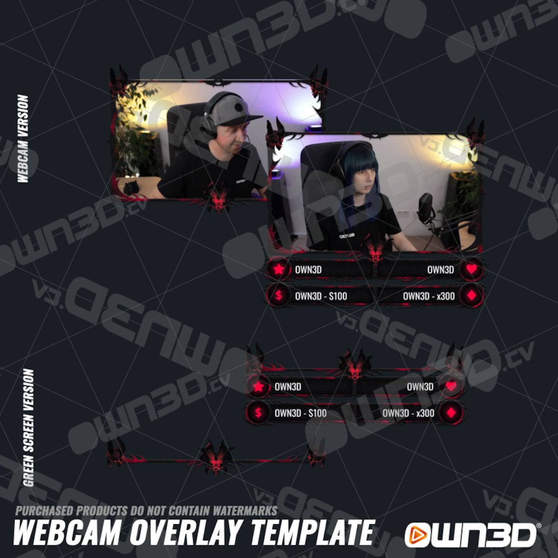 Animated Twitch Overlay Package Diablo Skull [twitch | Kick | Youtube ...