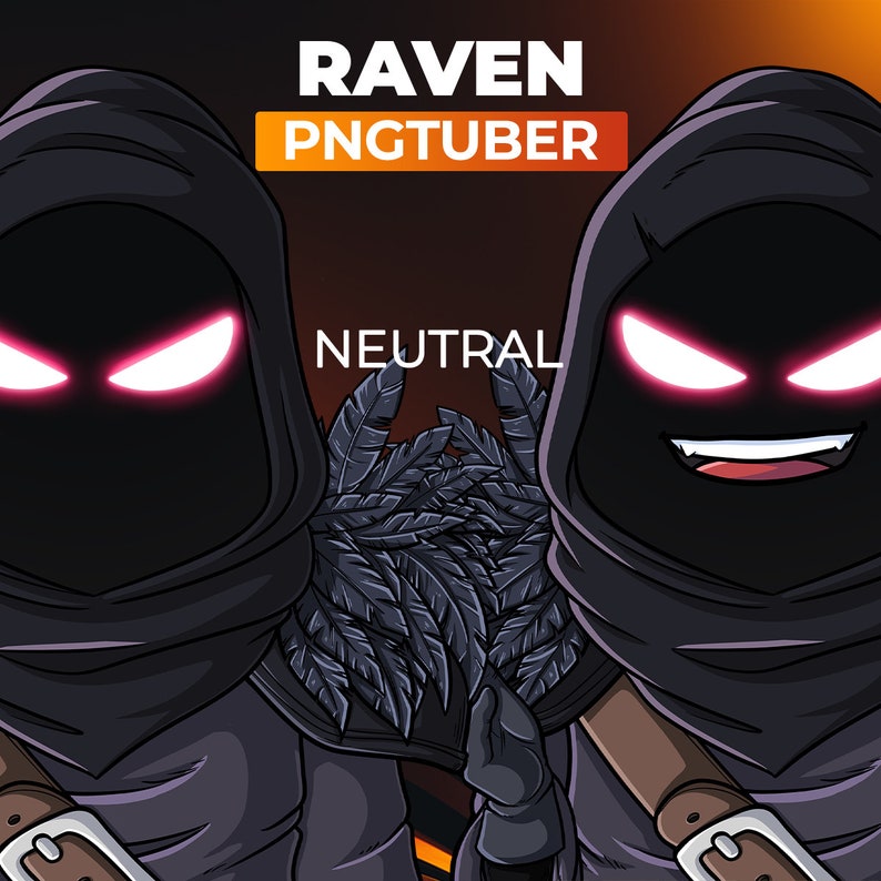 Raven Pngtuber Avatar: 5 Emotions for Vtubing - Etsy UK