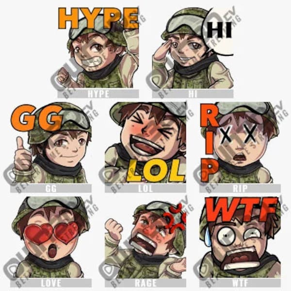 Twitch Animated Emotes Army - Etsy