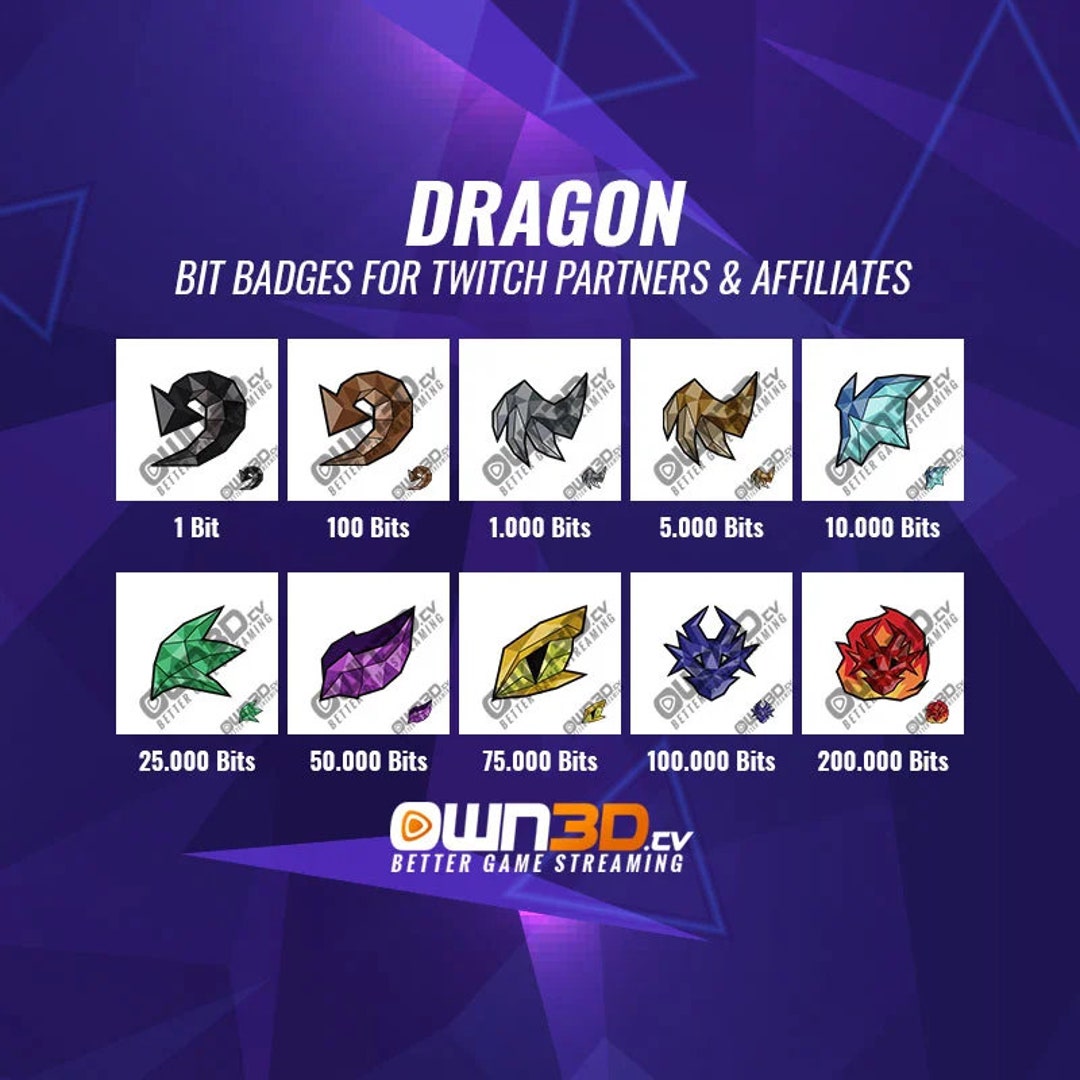 Dragon Bit Badges - Etsy