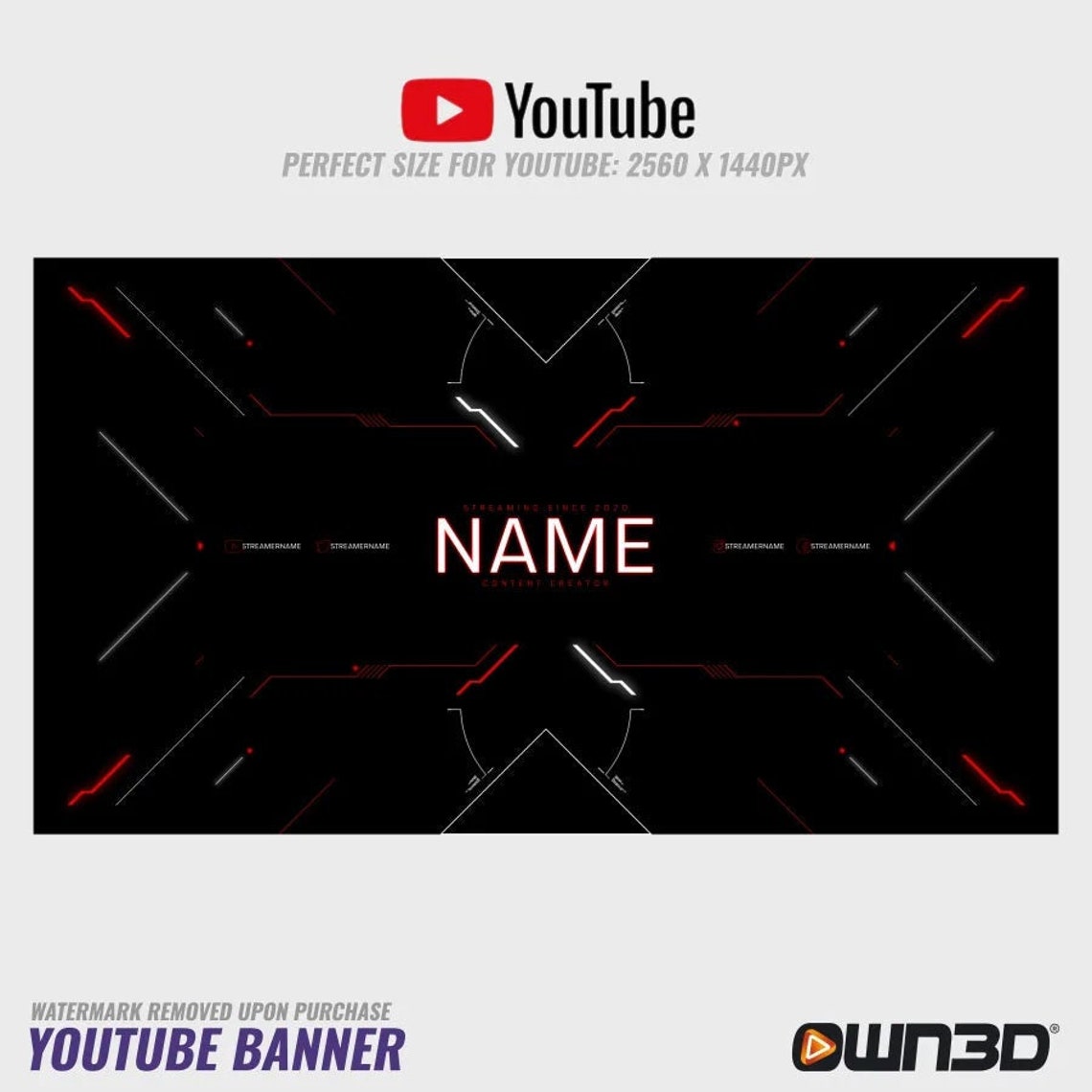 Darktech Youtube Banner - Etsy