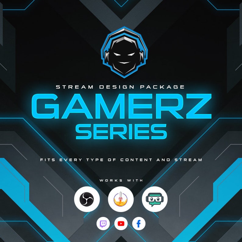 Animated Stream Overlay Package Gamerz twitch Kick Youtube - Etsy