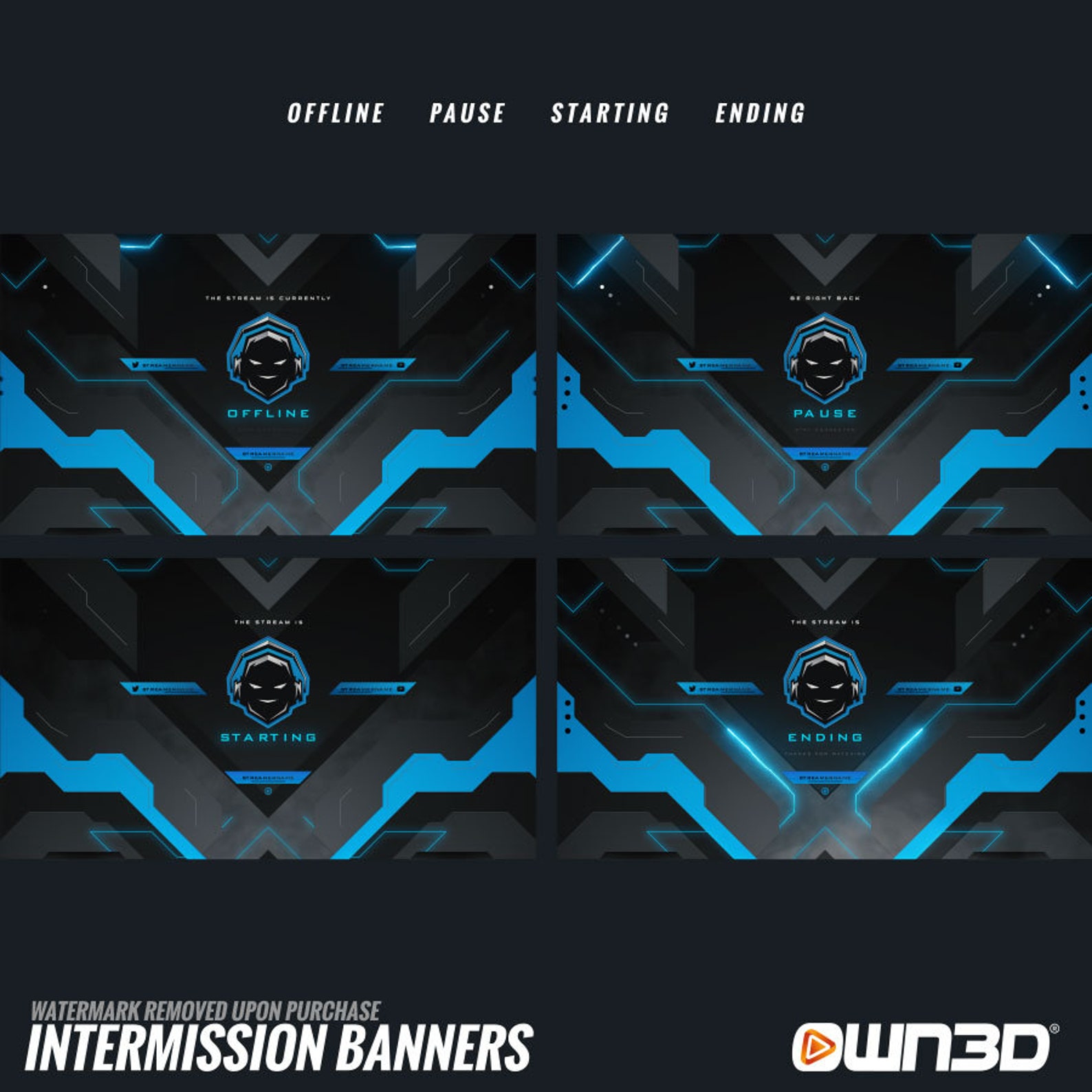 Animated Stream Overlay Package Gamerz [twitch | Kick | Youtube] - Etsy