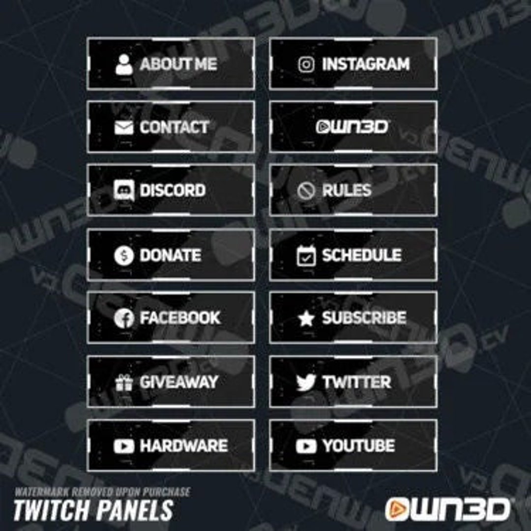 Clean Valo Premium Twitch Panels [twitch | Kick] - Etsy