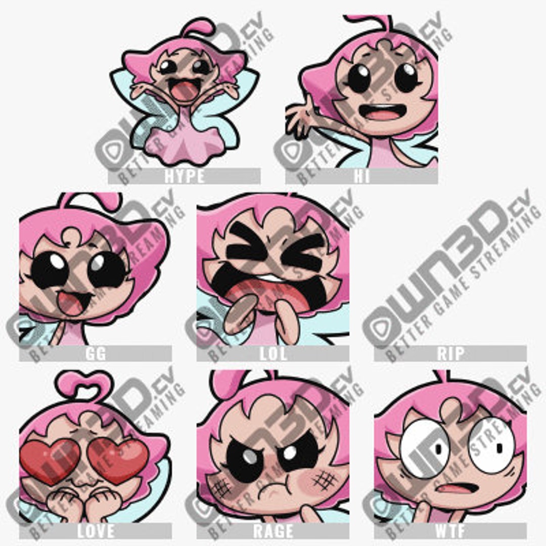 Fairy Animated Sub Emotes 8 Pack twitch Kick Youtube - Etsy