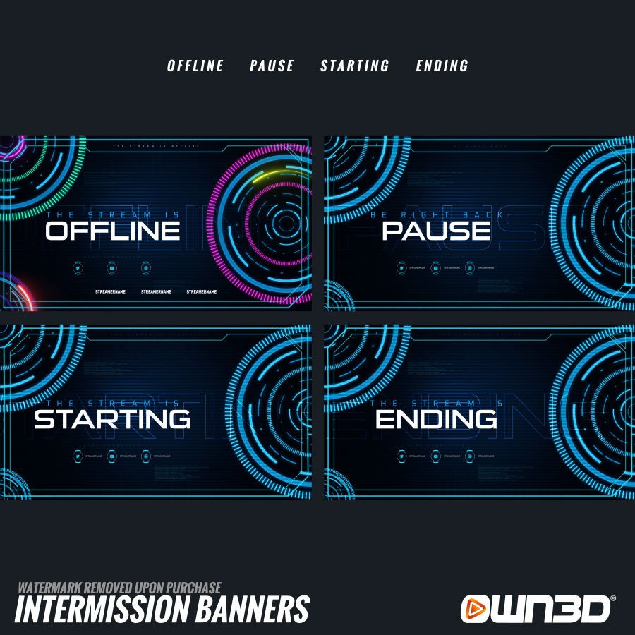 Animated Stream Overlay Package Timeline twitch Kick Youtube - Etsy