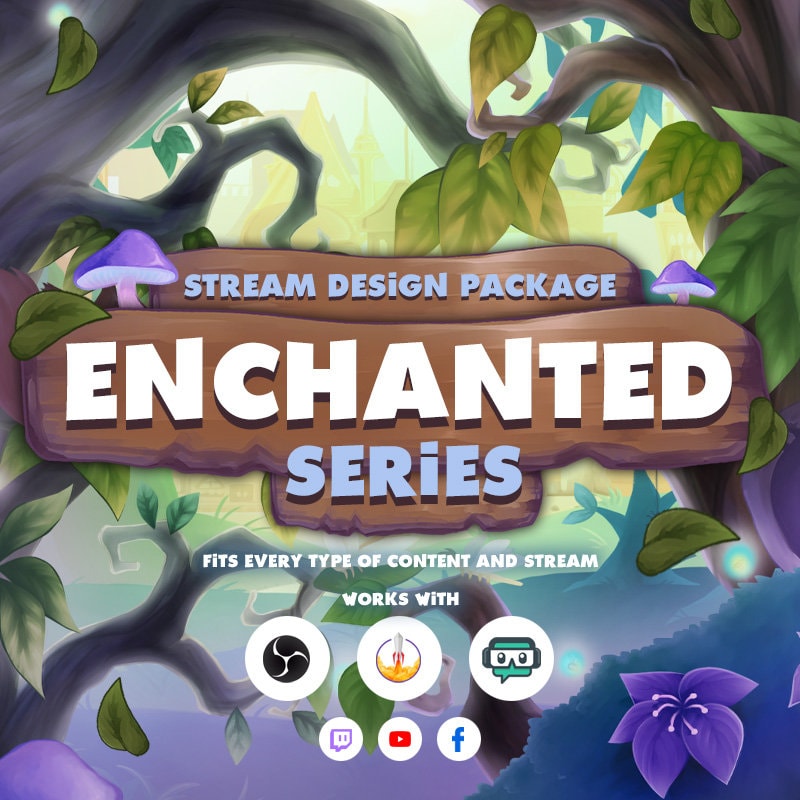 Animated Twitch Overlay Package Enchanted [twitch | Kick | Youtube] - Etsy