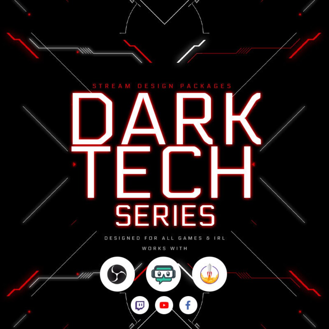 Animated Twitch Overlay Package Dark Tech [twitch | Kick | Youtube] - Etsy